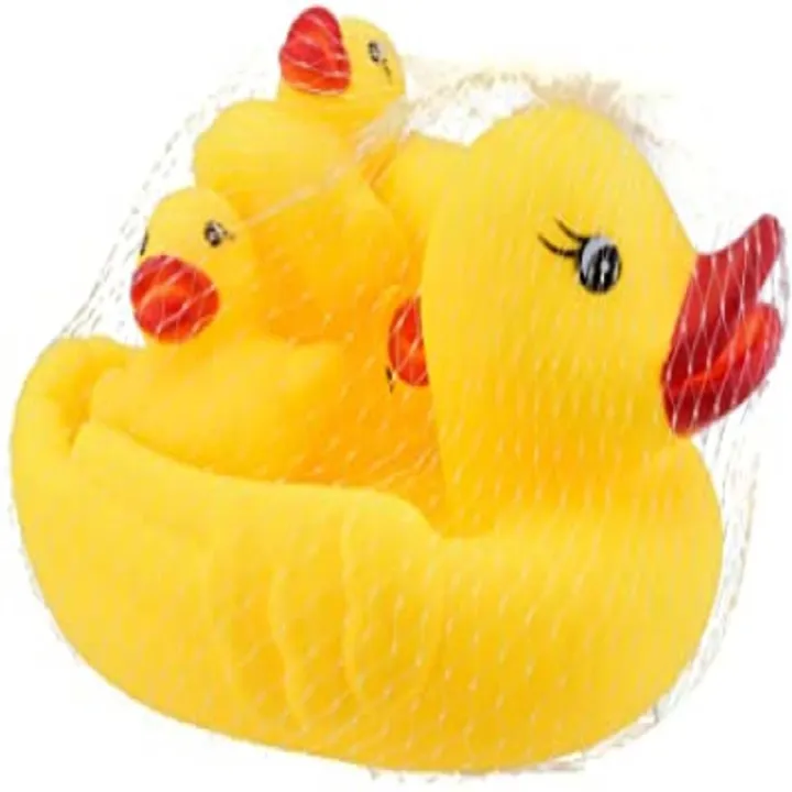 Baby Bath Duck Toy Set with Sound - Yellow | Daraz.com.bd