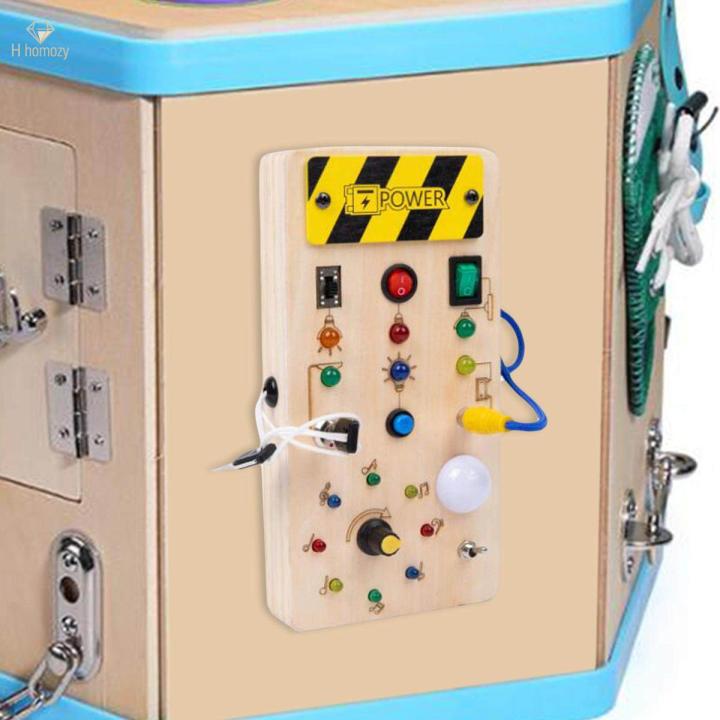 LED Busy Board Lights Switch Busy Board with Button Learning Fine Motor ...