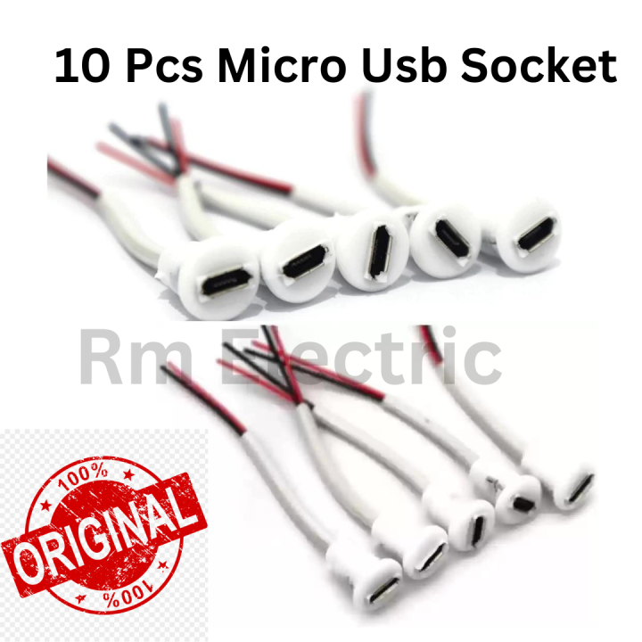 Micro USB Female Socket Panel Mount With Cable 5Pcs/10pcs CABLES With ...