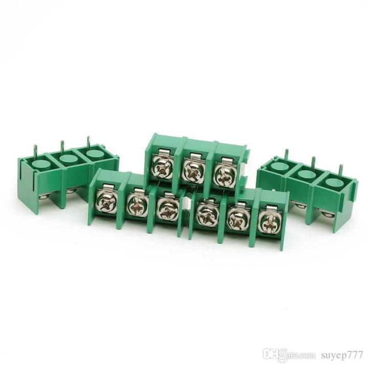 3Pcs- 3Pin 8.5mm GREEN Color 3 Pin Plug-In PCB Mount Straight Screws ...