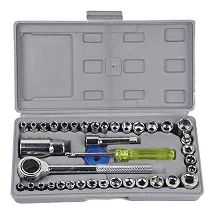 40 in 1 Pcs Tool Kit & Screwdriver and Socket Set Automobile Tool Box ...