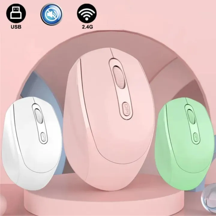 Silent Wireless Mouse USB Wireless Computer Mouse Portable Ergonomic ...