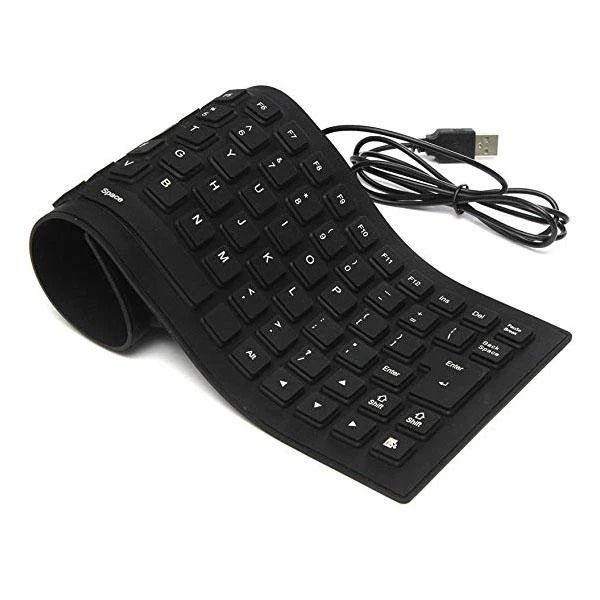 Folding Keyboard Portable Soft Keyboard Kit, USB Wired Silicone ...