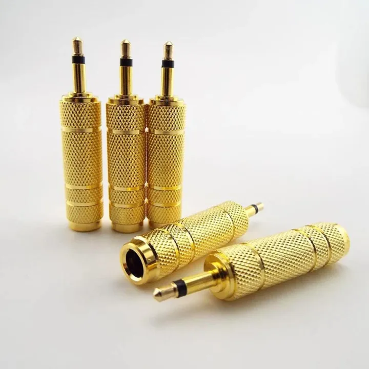 Female PL 6.35mm Jack to Male 3.5mm TS Mono Plug Connector Adapter ...