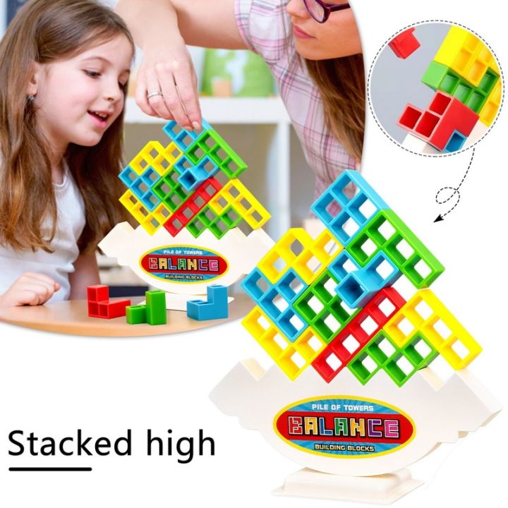 Tetra Tower Game Stacking Blocks Building Blocks Balance Puzzle Board ...