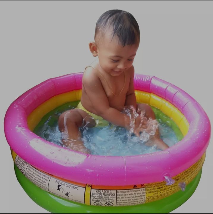 Intex Inflatable Baby Bath Tub Swimming Pool 24/34 inch (Multicolor ...
