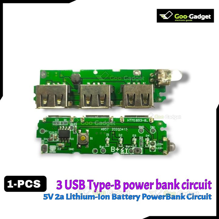Ultra-Fast Charging Power Bank Circuit - 5V 2A - 3 USB Ports - High ...