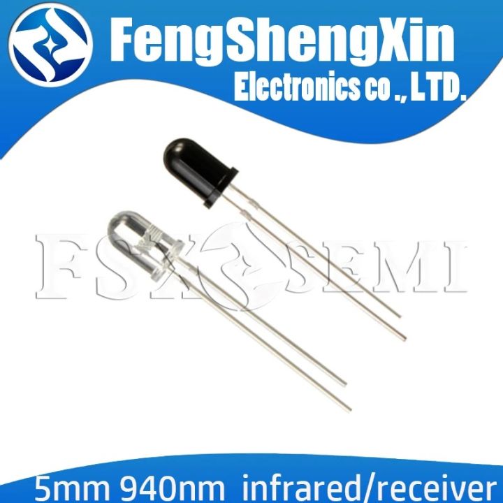 25pairs New 5mm 940nm LEDs 25pcs infrared emitter and 25pcs IR receiver ...