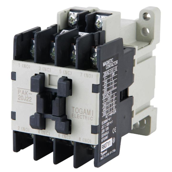 Togami JAPAN PAK 20J22 22A AC-3 Magnetic Contactor 7.5kW PAK-20J22 ...