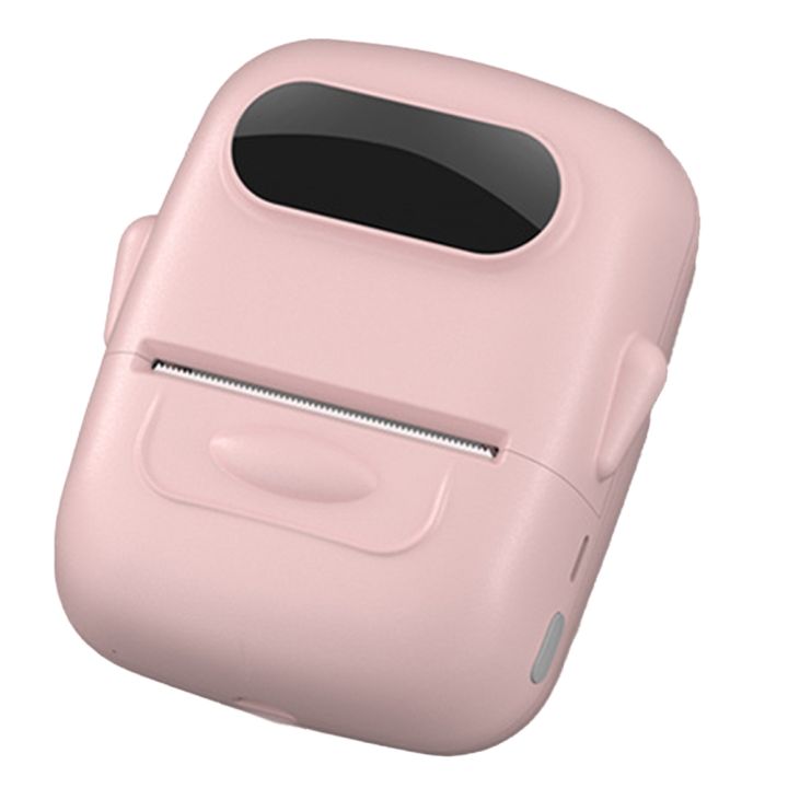 Portable Thermal Printer Mini Printer with Stickers Printer Pink ...