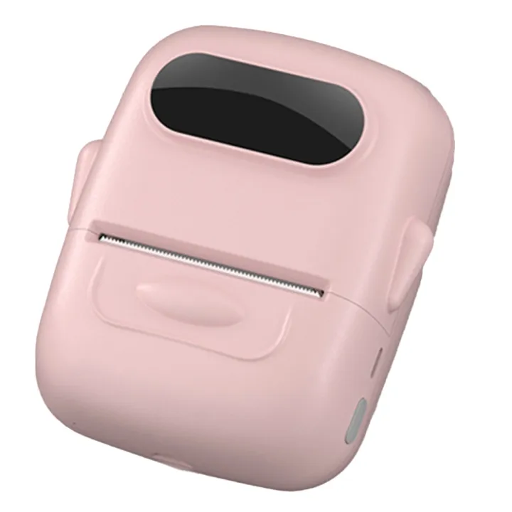 Portable Thermal Printer Mini Printer with Stickers Printer Pink ...
