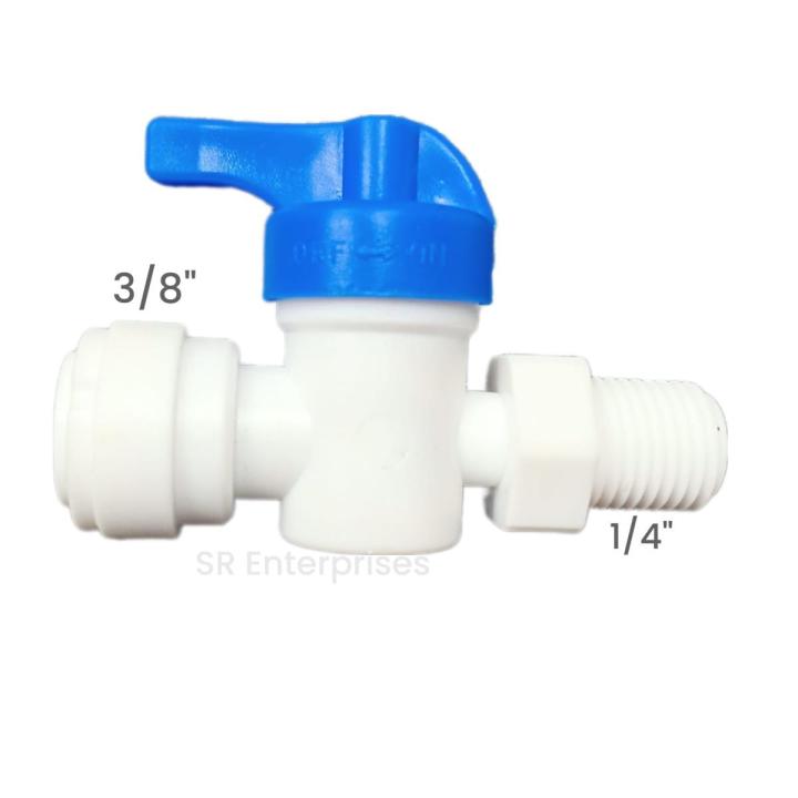 RO Water Purifier Inlet PVC Ball Valve (Gate Valve) 1/4" Thread 3/8 ...