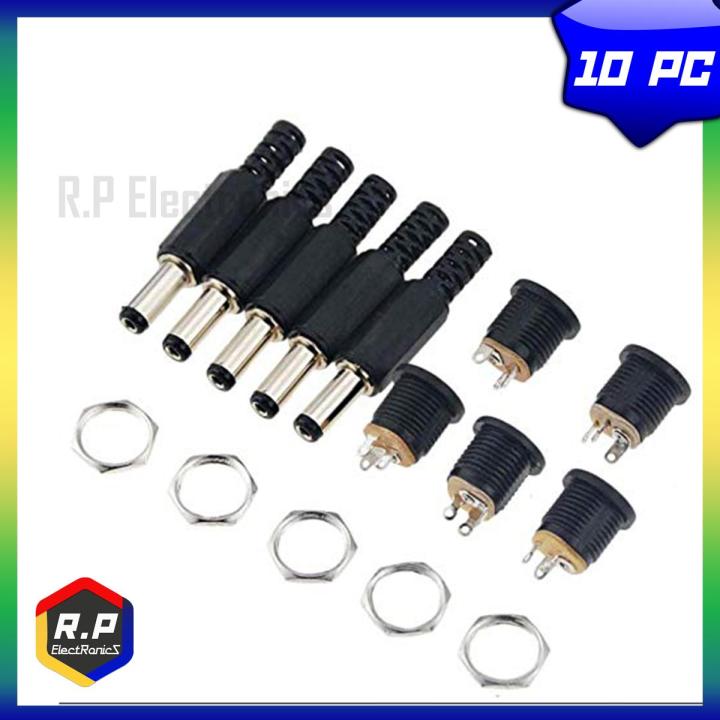 Male Plugs + Female Socket Panel Mount Jack DC Power [10PS] | Daraz.com.bd