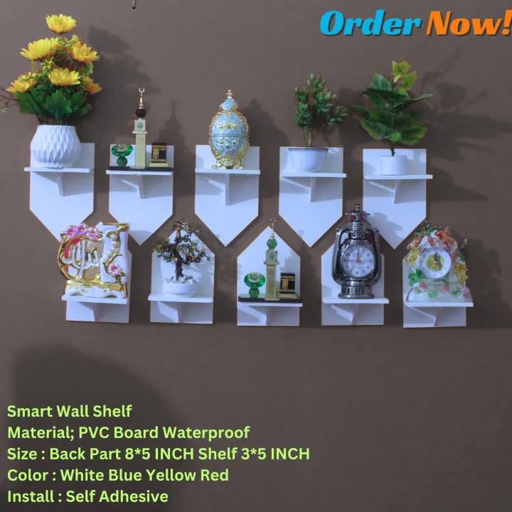 Smart Wall Shelf Shelf Adhesive Waterproof (6/10 Pcs 1 Set ) Premium ...