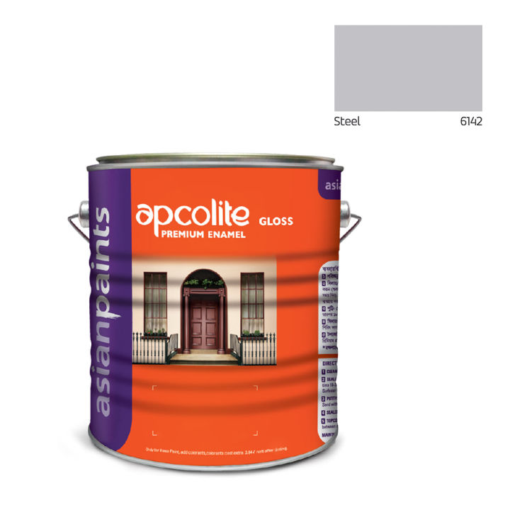 Asian Paints Apcolite Premium Gloss Paint - Steel - 4L | Daraz.com.bd