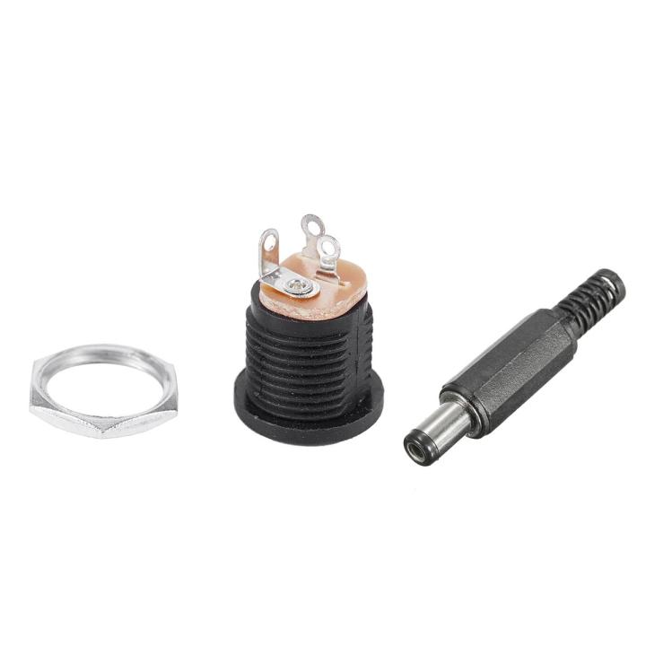 10Pcs 5.5X2.1mm Male Solder Dc Barrel Tip Plug Jack Straight Connectors ...