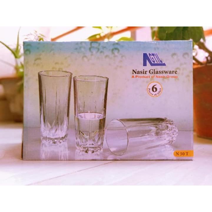 Beautiful design drinking water glass for Everyday Use 6 pcs - N50T ...