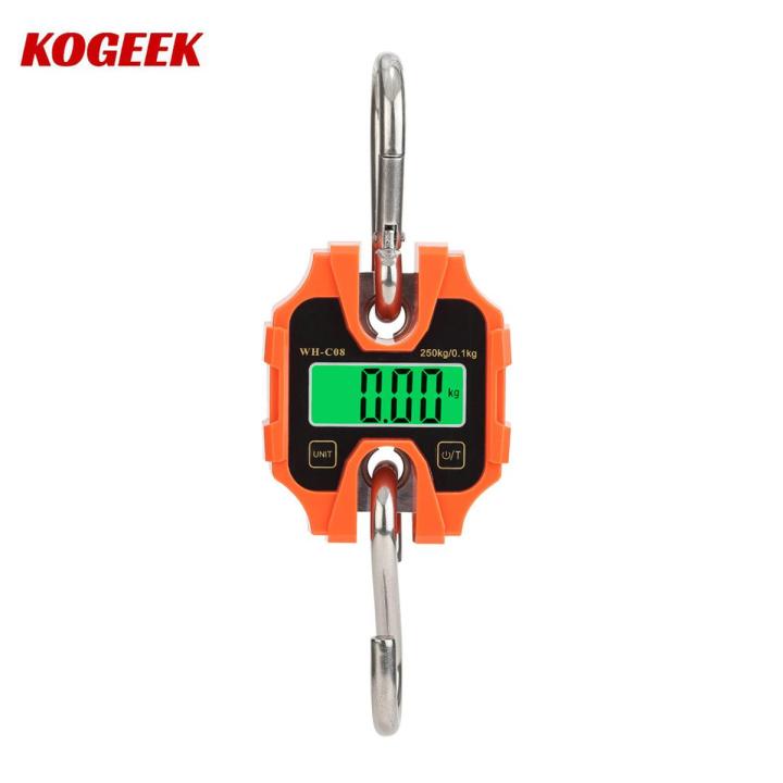 KOGEEK 250kg Portable Hand Electronic Scale LCD Display with Backlight ...