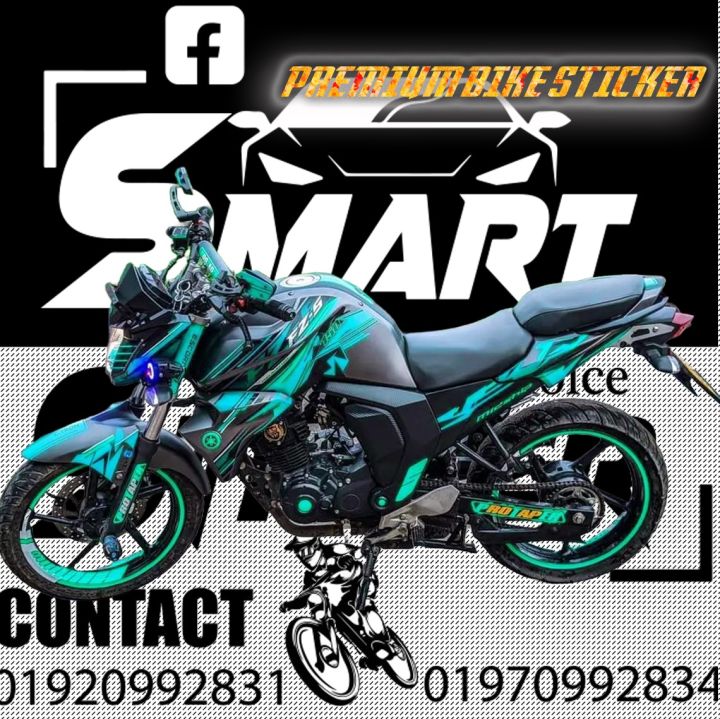 Fz V2 decal AND RIM sticker available || FZ V2 BODY & RIM STICER ...