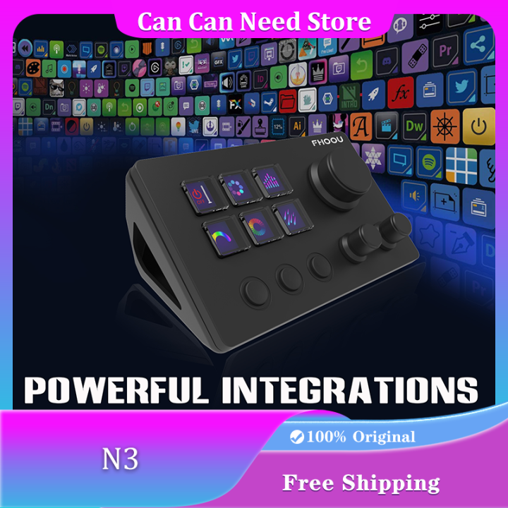 Mirabox N3 Custom Keyboard DIY LCD Display Key Multi-Knob Control ...