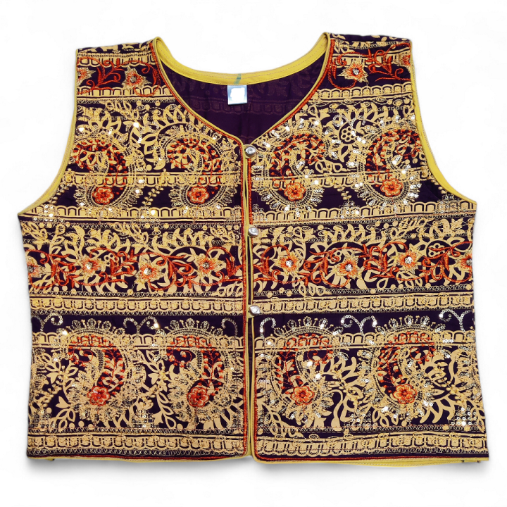 Beautiful Embroidery Work Short Koti For Women Made With Linen Fabrics ...