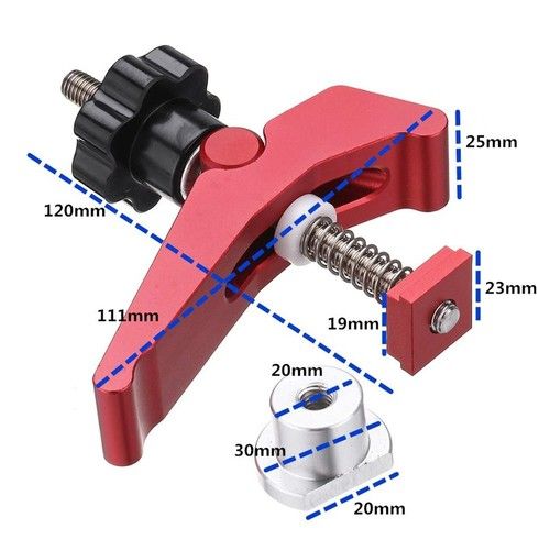 HONGDUI YB07X Red Quick Acting Hold Down Clamp, Woodworking Table T ...