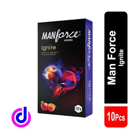 Manforce Ignite Apple Peach Flavoured Condom 10Pcs (Pack) | Daraz.com.bd