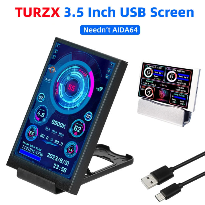 【Factory-direct】 3.5 Inch IPS Type C Secondary Screen for Computer CPU ...