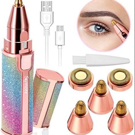 Eyebrow Trimmer | 2 In 1 Painless Brow Shaver Hair Remover Battery ...