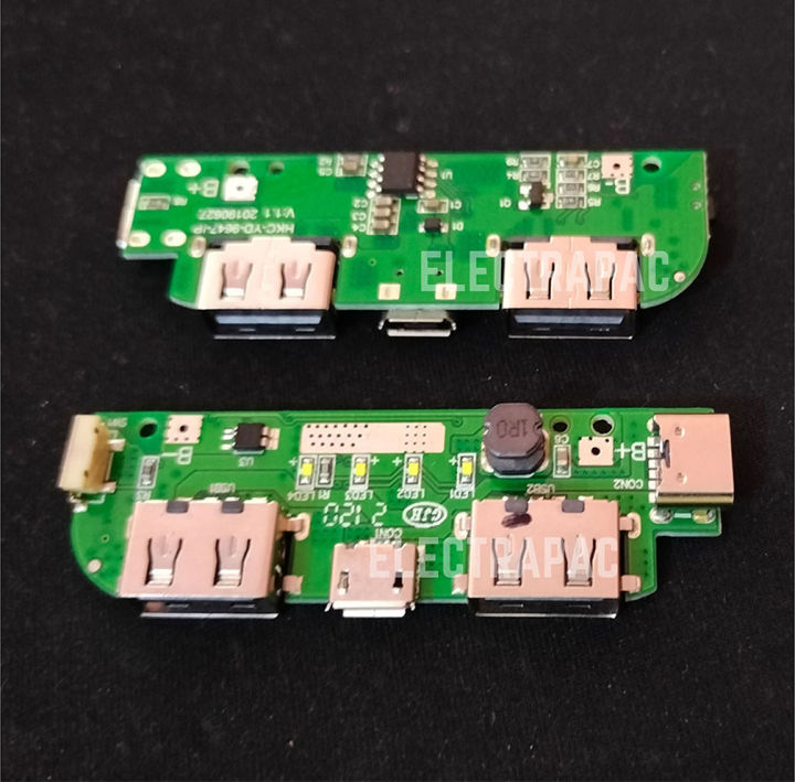 2 USB Portable Power Bank Circuit/ Dual Input Port Type Power Bank ...