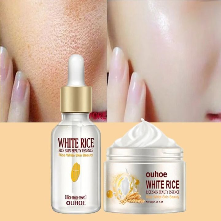 30g White Rice Whitening Face Serum Wrinkle Remove Fine Lines Cream ...