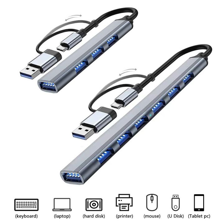 Mouse Keyboard Splitter Type-C HUB High Speed Aluminium Alloy Docking ...