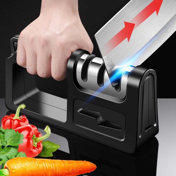 Kitchen Knife Sharpener Quick Diamond Sharpening Knife Scissors Dual ...