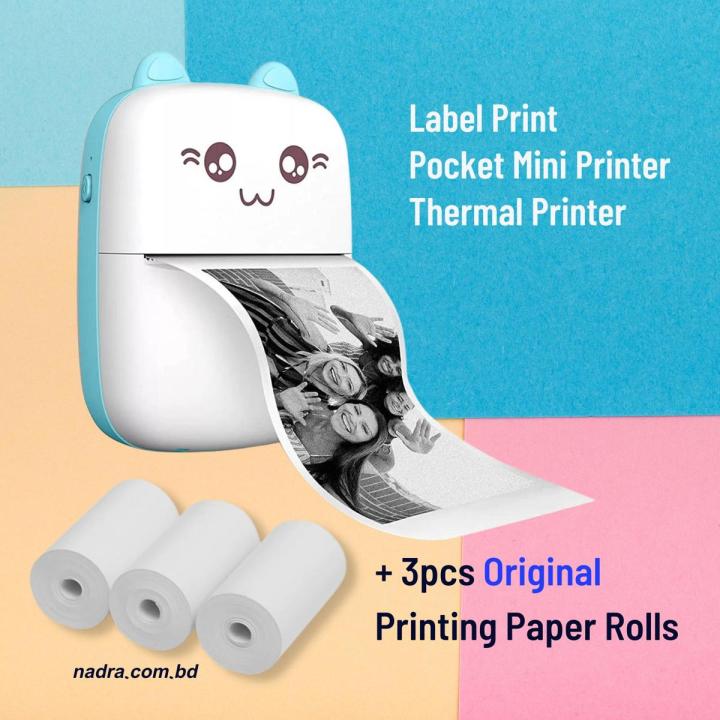 Thermal Mini Printer Label Sticker Printer Notes Printer Mobile Thermal ...