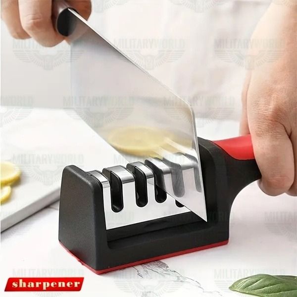 Professional 4 Step Knife Sharpener in Stainless Steel and Diamond ...