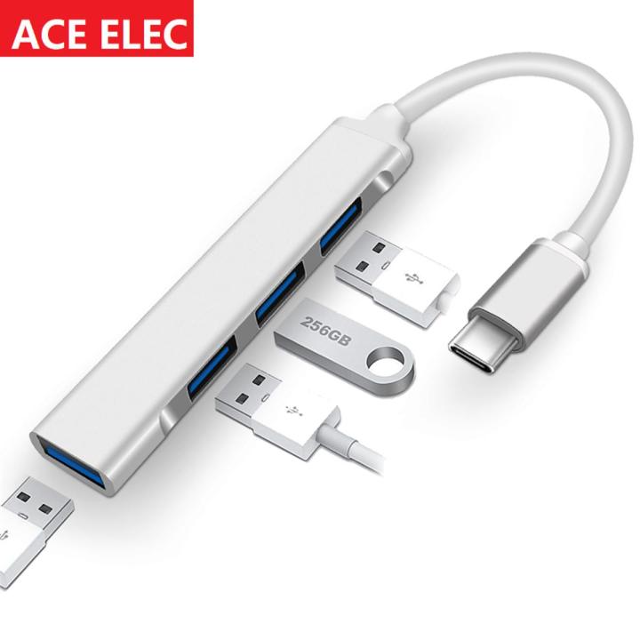 ACE ELEC USB C HUB 3.0 Type C 3.0 4 Port Multi Splitter Adapter OTG USB ...
