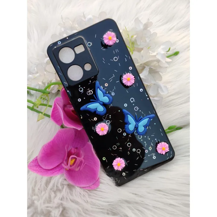 For OPPO F21 Pro / Reno7 4G Luxury Shining Flower Diamond Pearl Mobile ...
