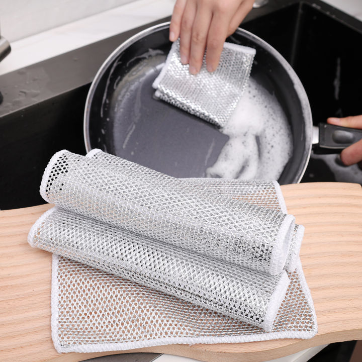 [11TK Deal] Magic Wire Dishwashing Cloth - Scratch-Free Microfiber ...