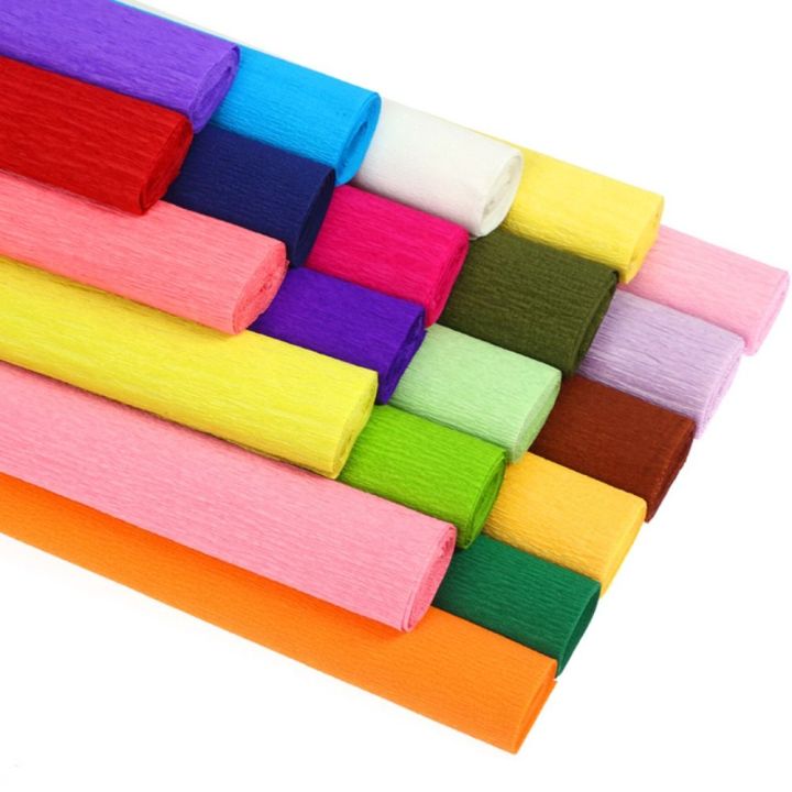 Colourful Thicker DIY Flower Wrapping Scrapbooking Crepe Paper Packing ...