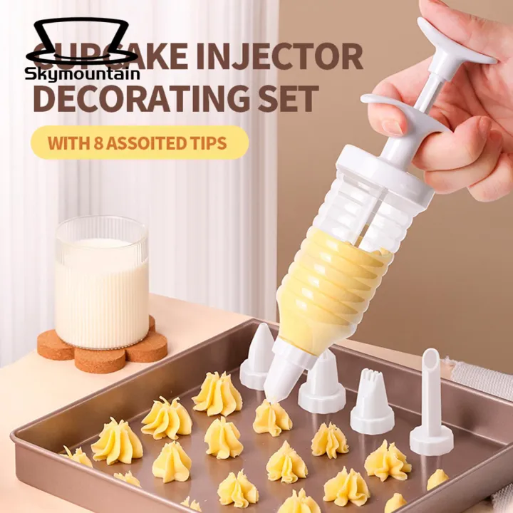 Dessert Decorating Injector Deluxe Dessert Decorating Kit 8 Piping Tips ...