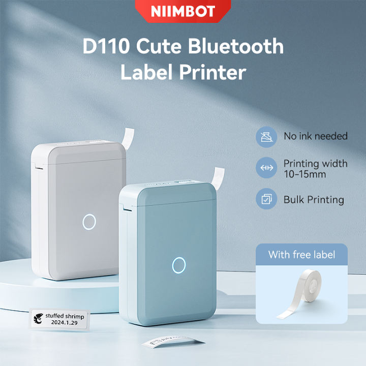 NIIMBOT D110 Thermal Label Maker Smart Label Printer Inkless Portable ...