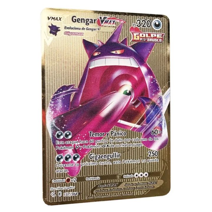 Gengar Pokemon Cards in Spanish Iron Metal Letters Kids Gift Game ...