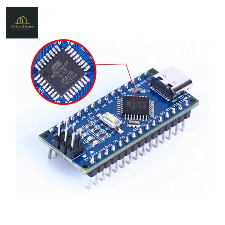 Arduino Nano 3.0 ATmega328P Type-C USB CH340 Controller Board ...