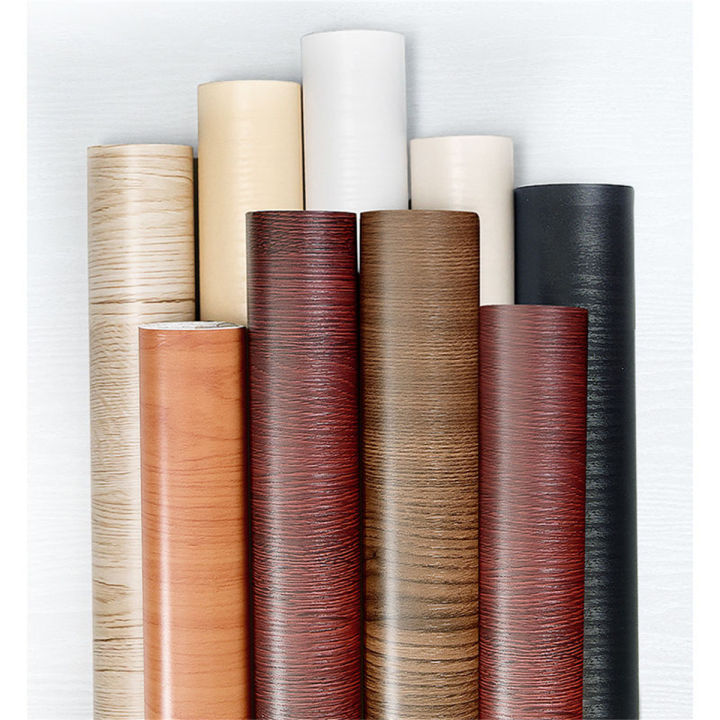 50cm Width Wood Grain PVC Wallpaper for Door Wardrobe Cupboard Table ...