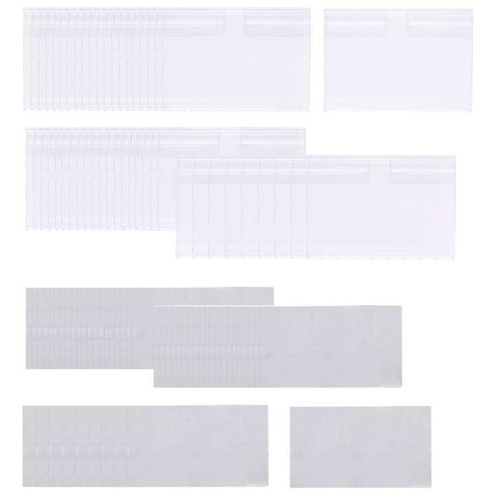 50Pcs Clear Plastic Label Holder Price Tag, Shelf Label Clip Removable ...