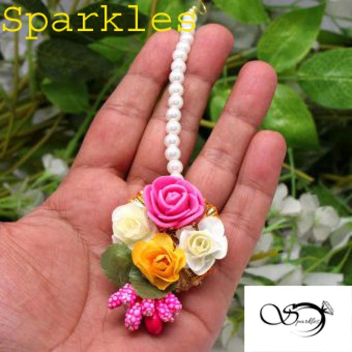 Artificial Flower Tikli Jewellery -1pc | Daraz.com.bd