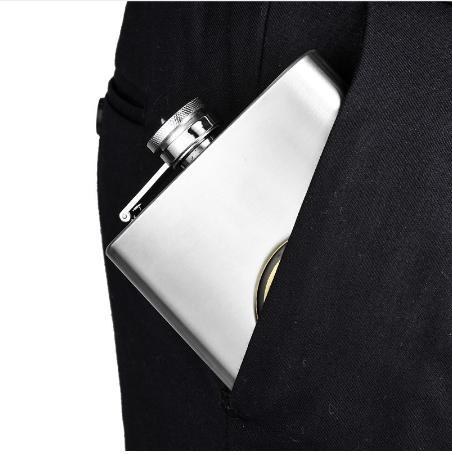 Mini Hip Flask 8oz Stainless Steel Metal Outdoor Portable Alcohol Flask ...