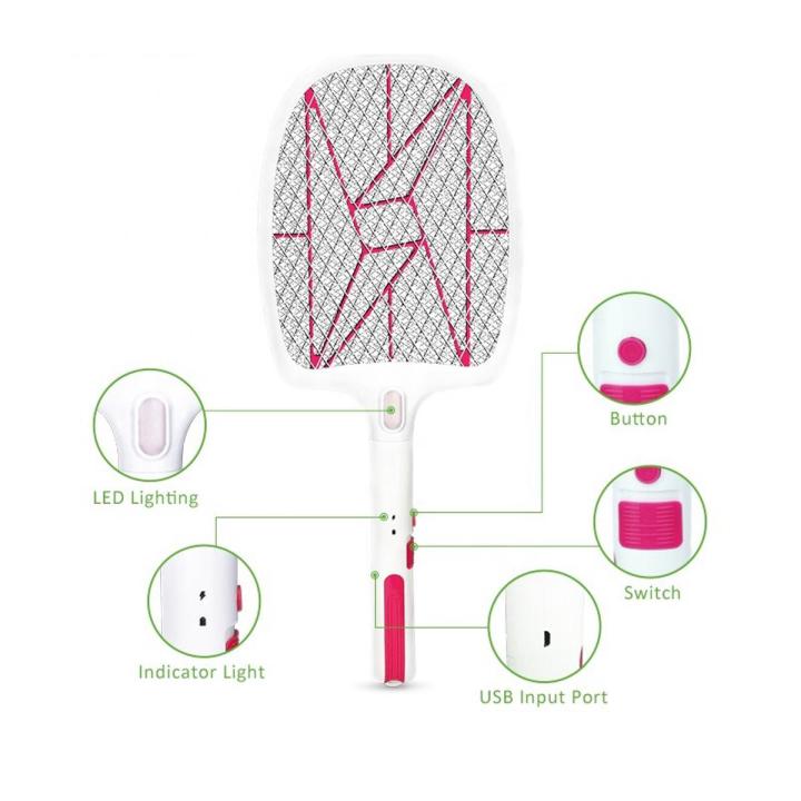Sunmoon Mosquito killer bat BATTERY REPLACEABLE with charging cable ...