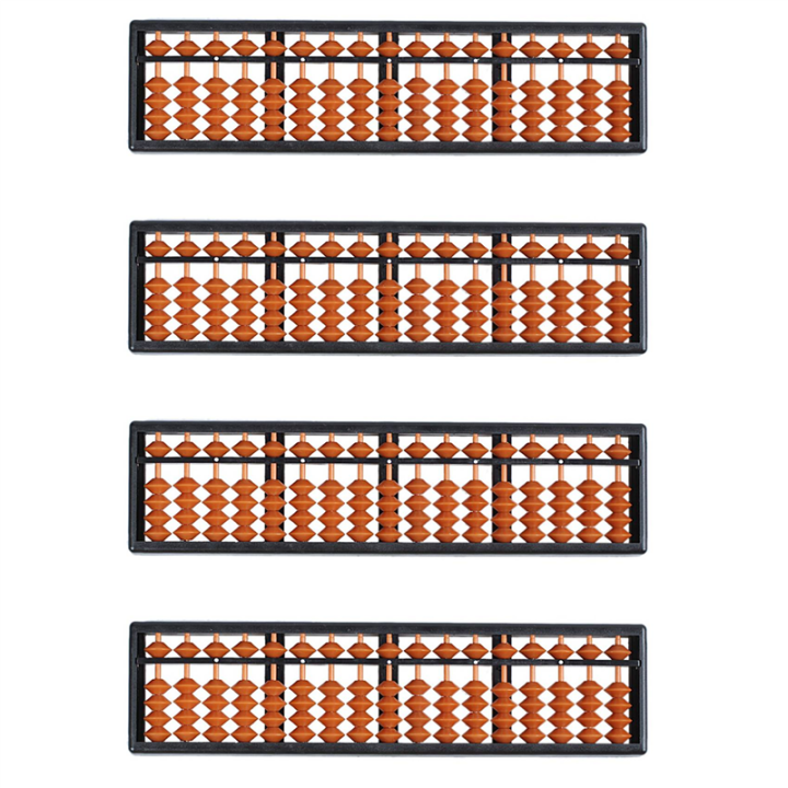 4X Plastic Abacus Arithmetic Abacus Kids Calculation Tool 17 Digits ...
