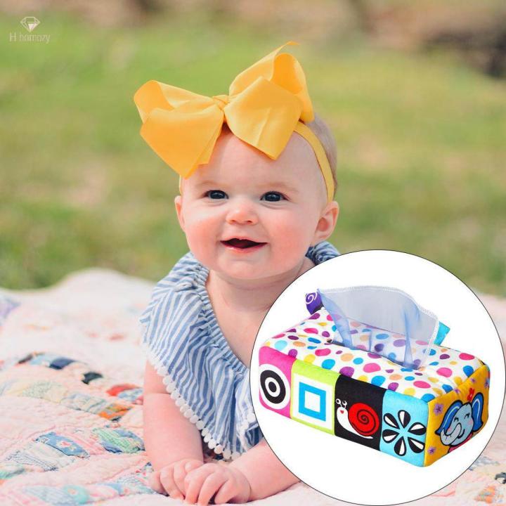 Baby Tissue Box, Soft Scarf Box, Crinkle Tissues, Infant children paly ...